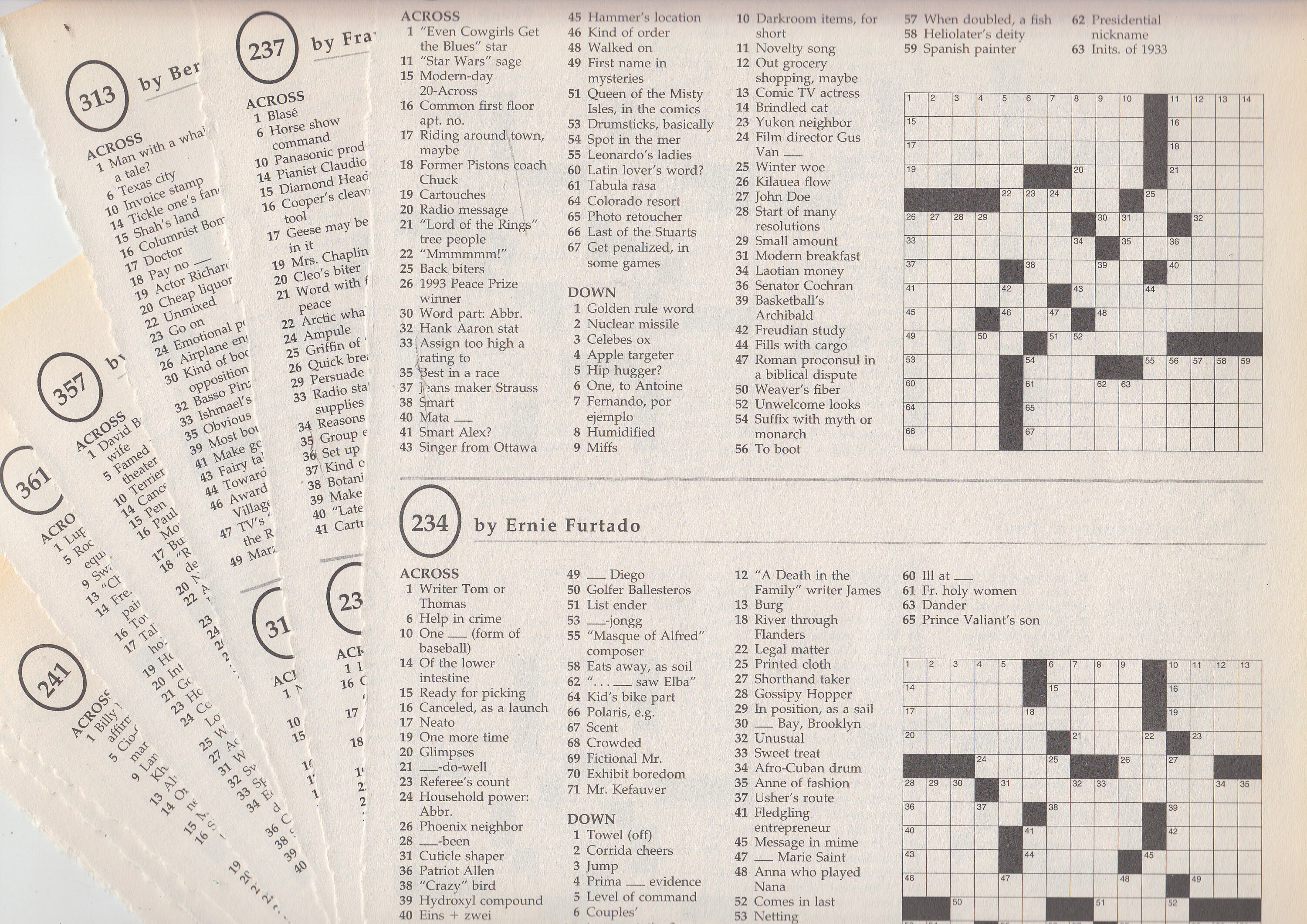 Vintage Paper Pack 10 Crossword Puzzle Pages 8 1/2 x | Etsy