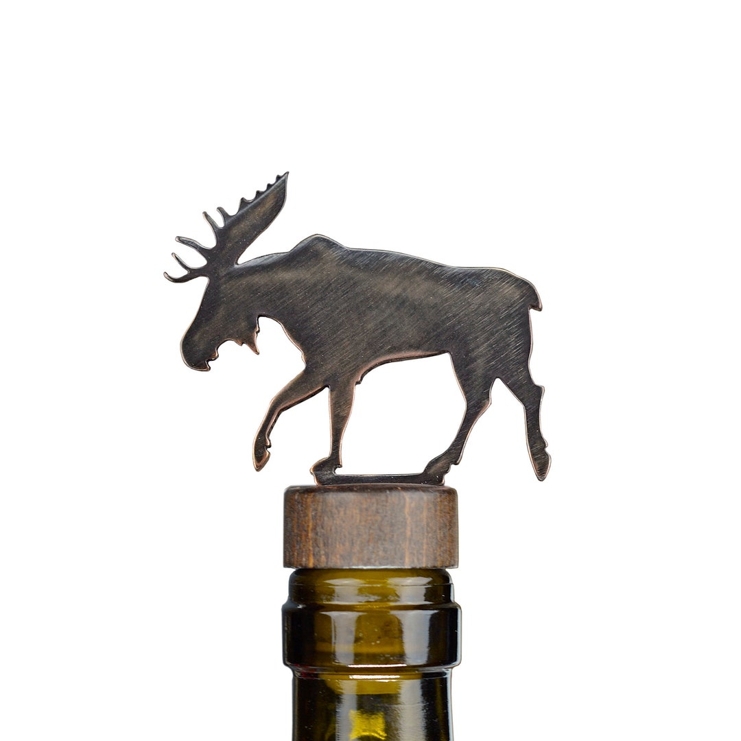 Moose Wine & Liquor Bottle Stopper - Handcrafted in the USA / 100% ...