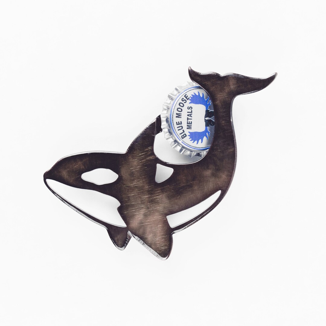 Handcrafted Orca Whale Magnetic Bottle Opener – Steel Beer Gift - Etsy