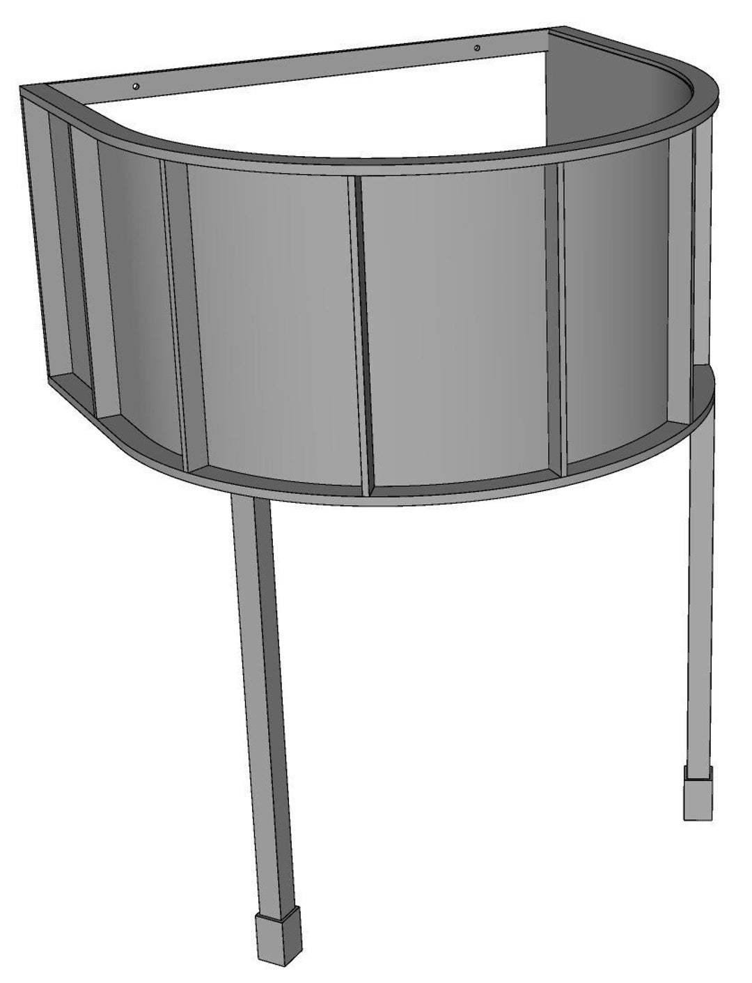 Metal Bathroom Vanity (kaitlyn Half Round) - Etsy