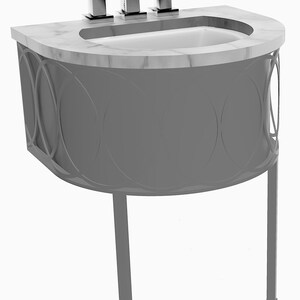 Metal Bathroom Vanity (mason Half Round Iron Vanity) - Etsy