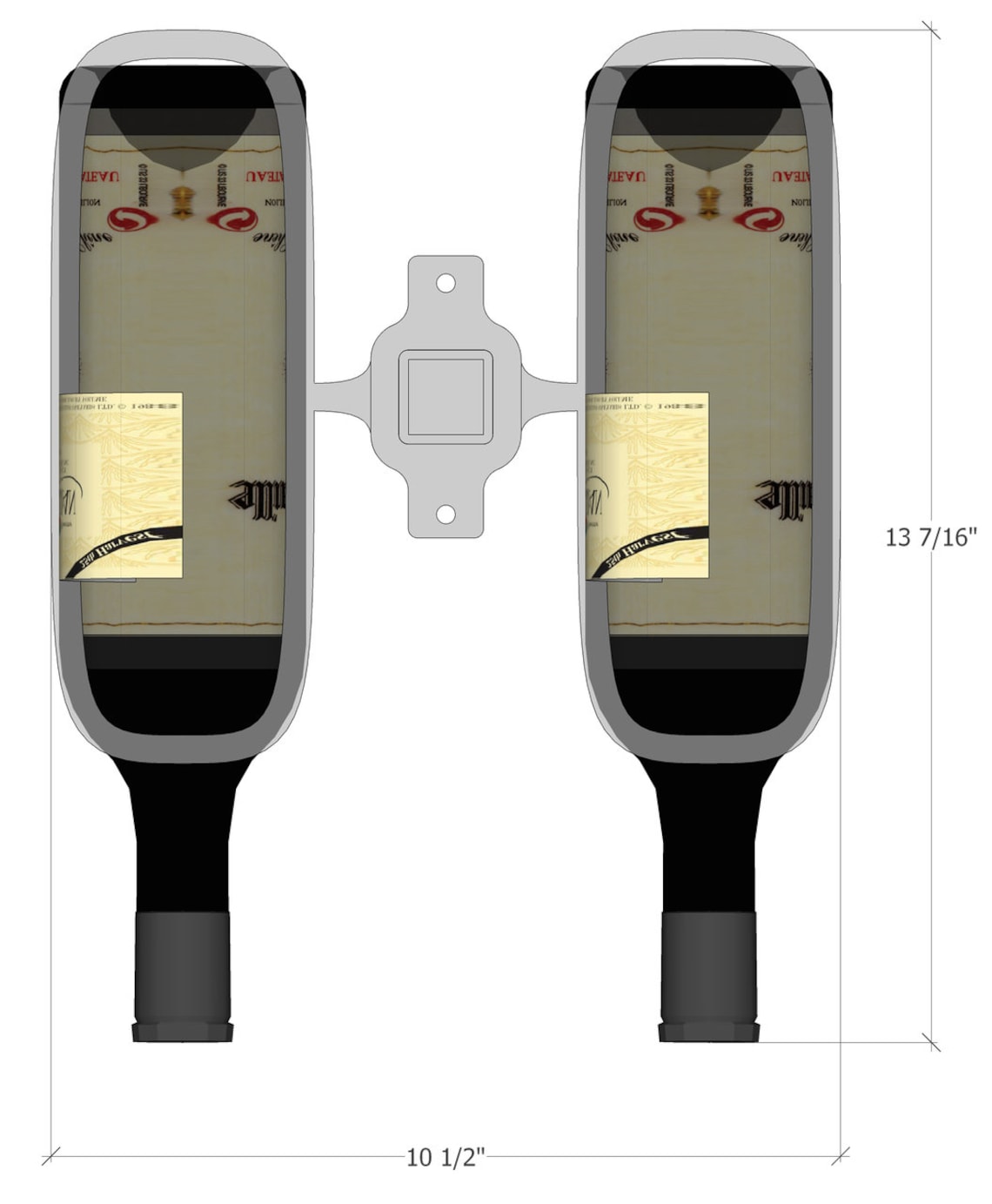 Floor to Ceiling / Pillar Series - Double Bottle Divide Wine Rack - Etsy