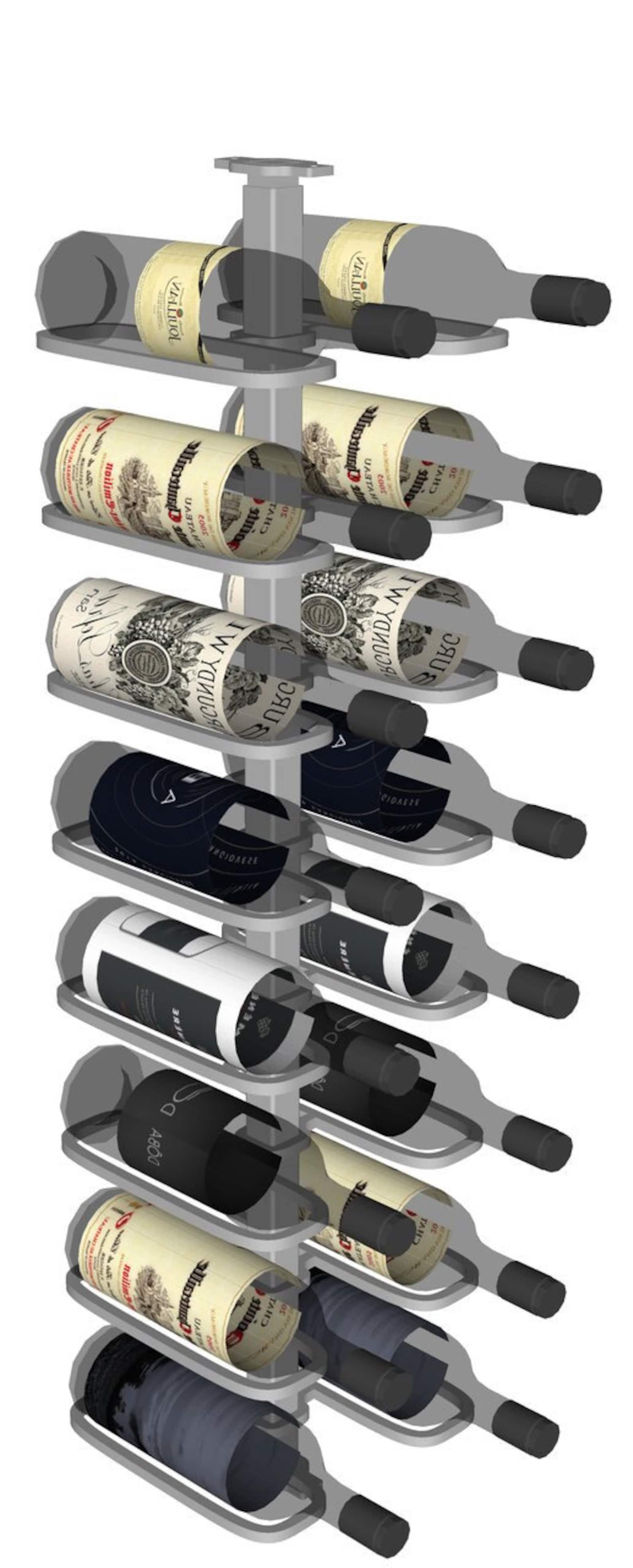 Floor to Ceiling / Pillar Series - Double Bottle Divide Wine Rack - Etsy