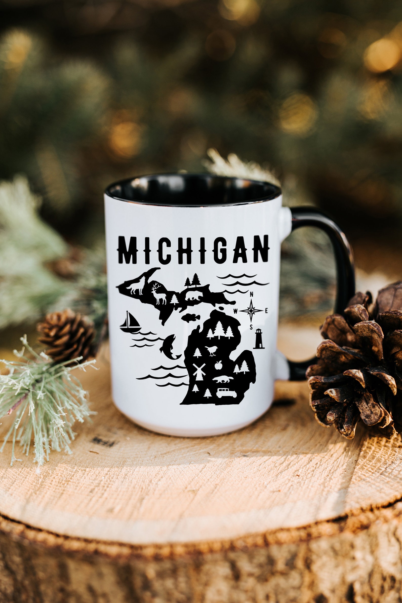 Michigan Coffee Mug| 15 Oz. Ceramic Mug| Michigan Gift Mug - Etsy