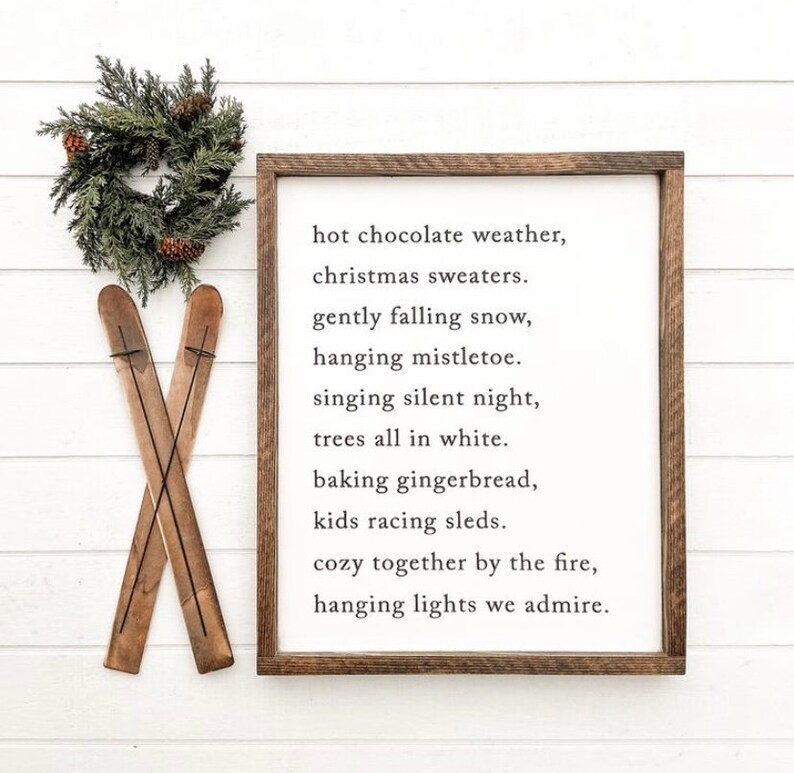 Hot Cocoa Weather Winter Poem Christmas Poem 21.5 - Etsy
