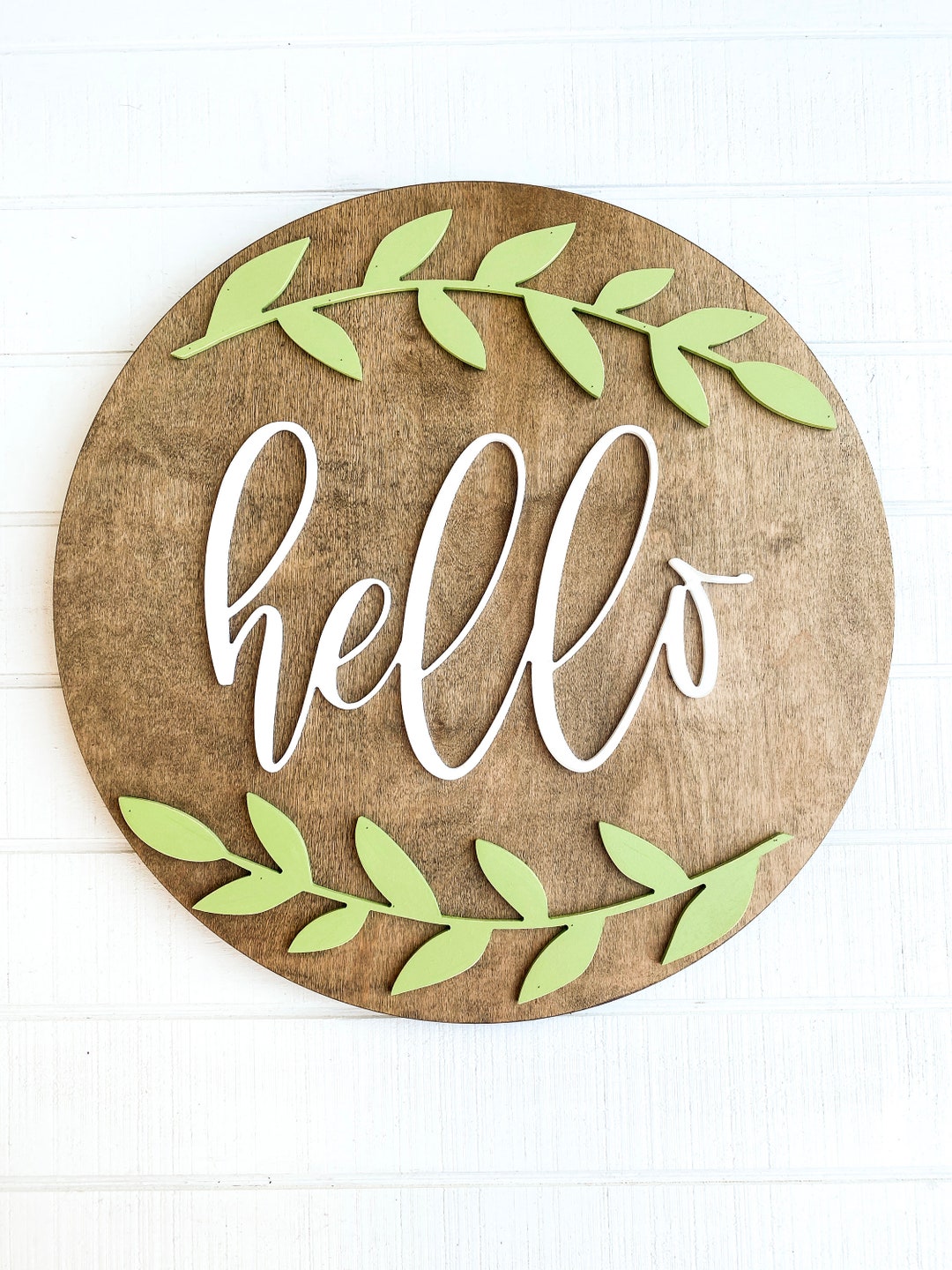 Hello | Cut Out | 20" Round Hello Sign - Etsy