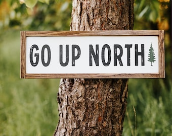 Up North Wood Sign - Etsy