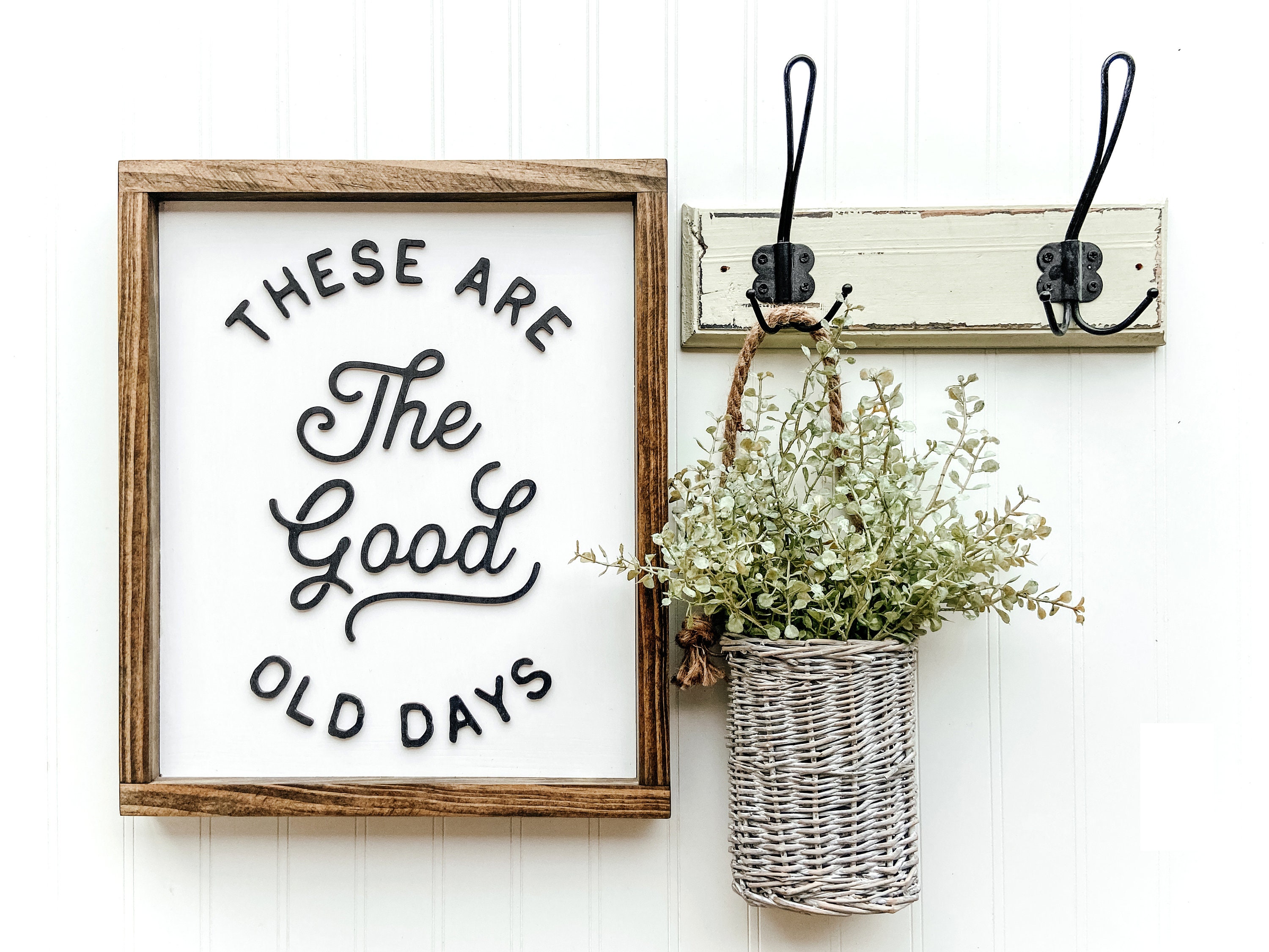 Home Wood Sign | Hand Painted Framed Sign | These Are the Good Old Days ...