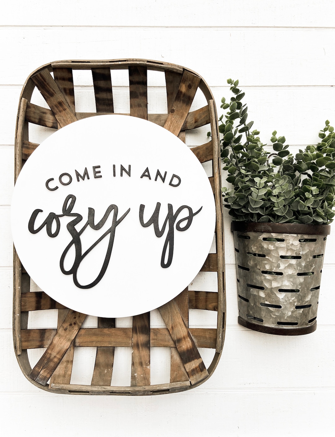 Come in and Cozy up Round Sign Laser Cut Sign 12 Round - Etsy
