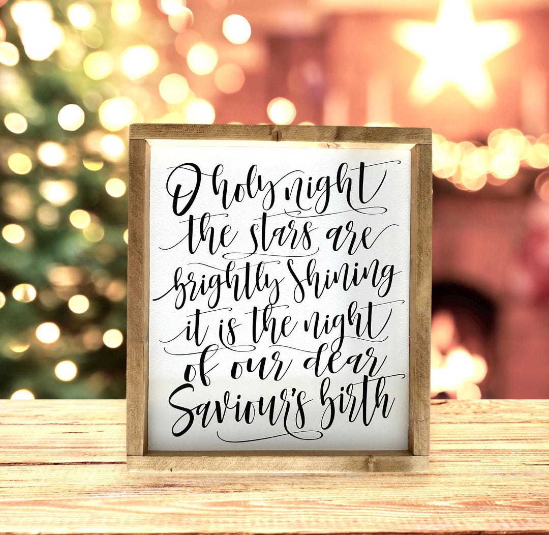 O Holy Night Sign | Christmas Sign | Wood Sign |15.5" H X 13.5" W - Etsy