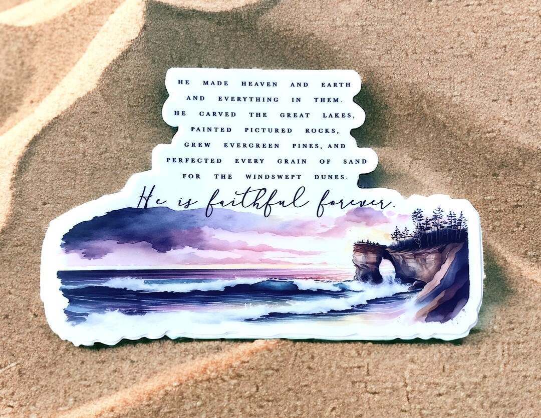 Pictured Rocks Sticker | Michigan | Watercolor Pictured Rocks Sticker ...