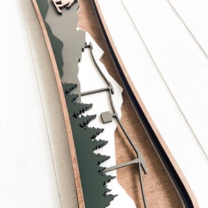 Decorative Snowboard | Winter Decor | Ski Decor | Layered Snowbaord | 5 ...