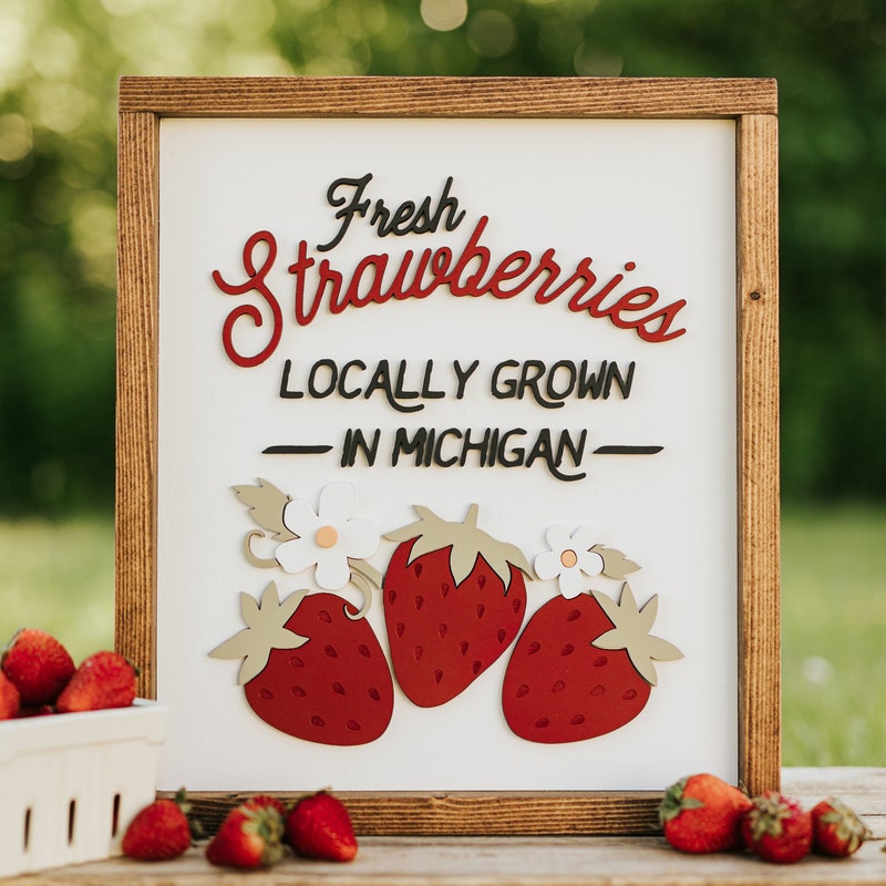 Strawberry Signs - Etsy