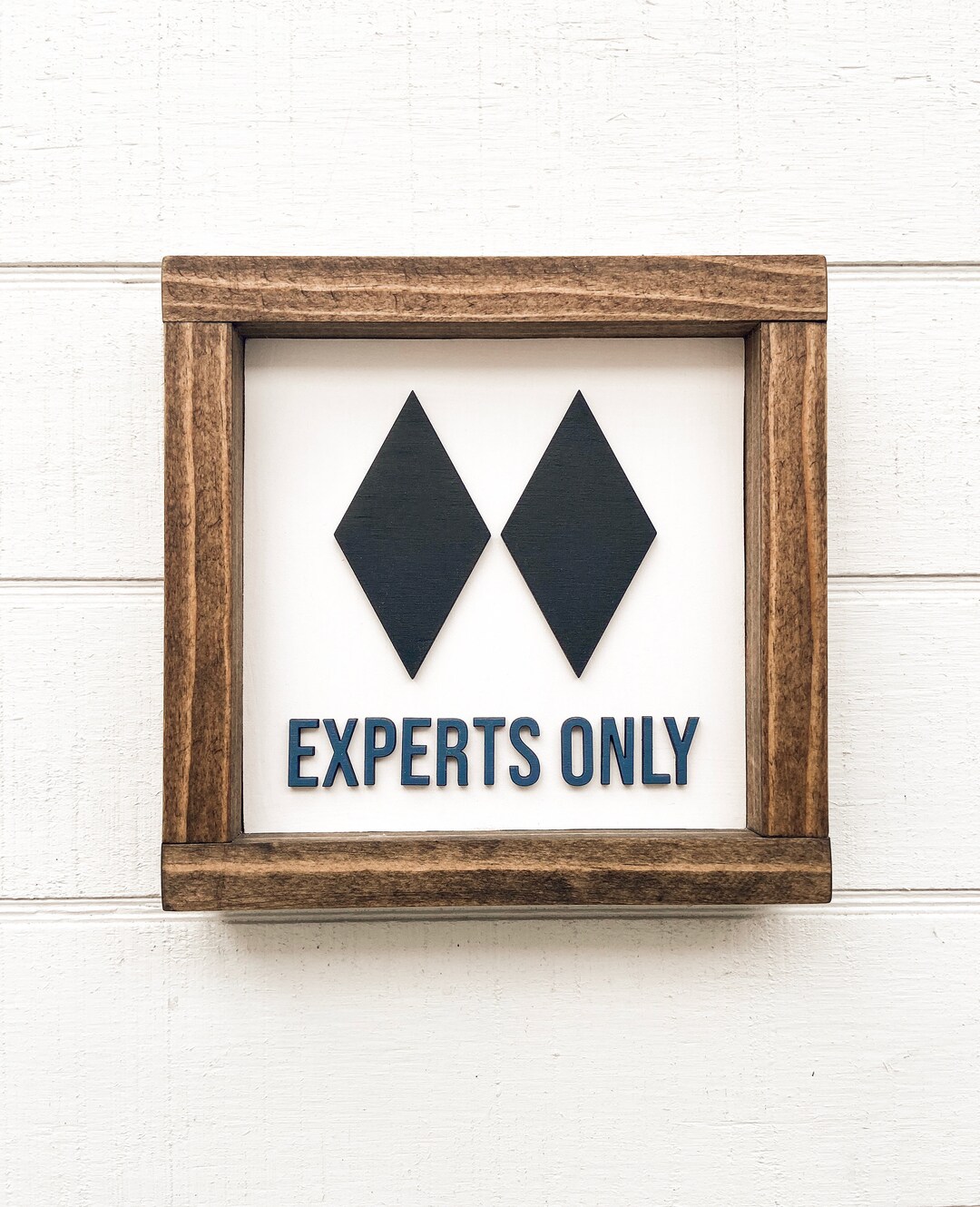 Experts Only | Ski Sign | 7.5" X 7.5" - Etsy