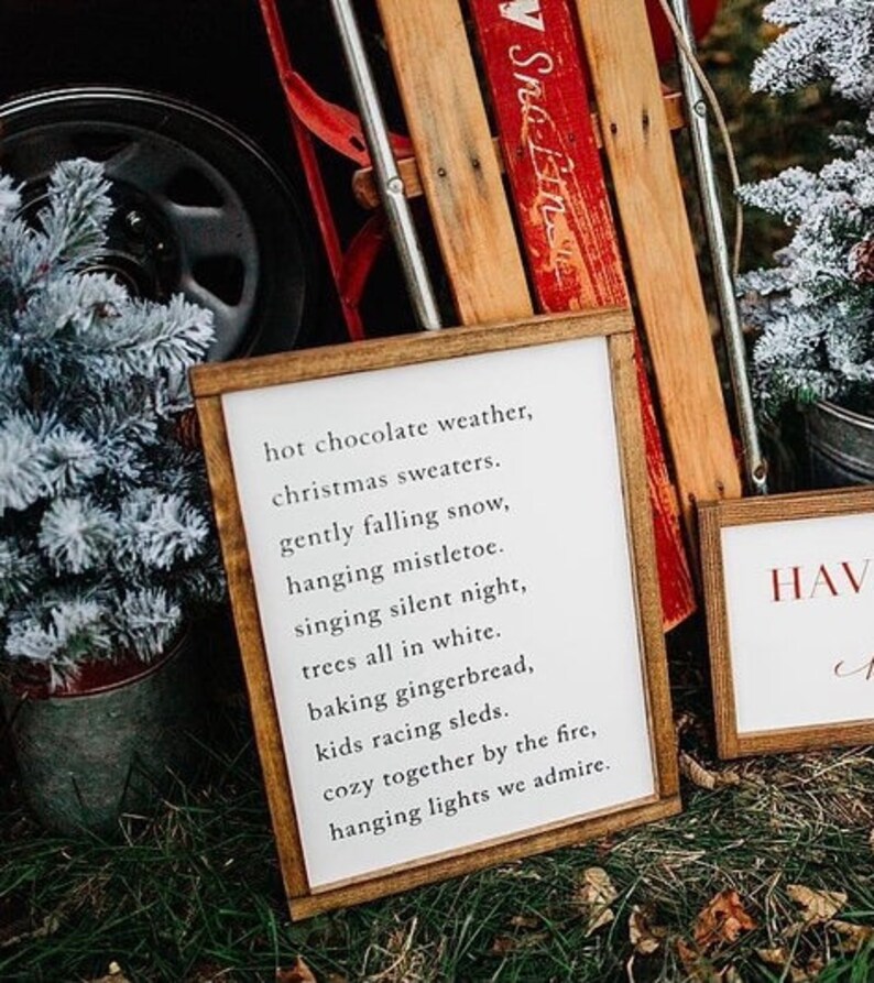Hot Cocoa Weather Winter Poem Christmas Poem 21.5 - Etsy