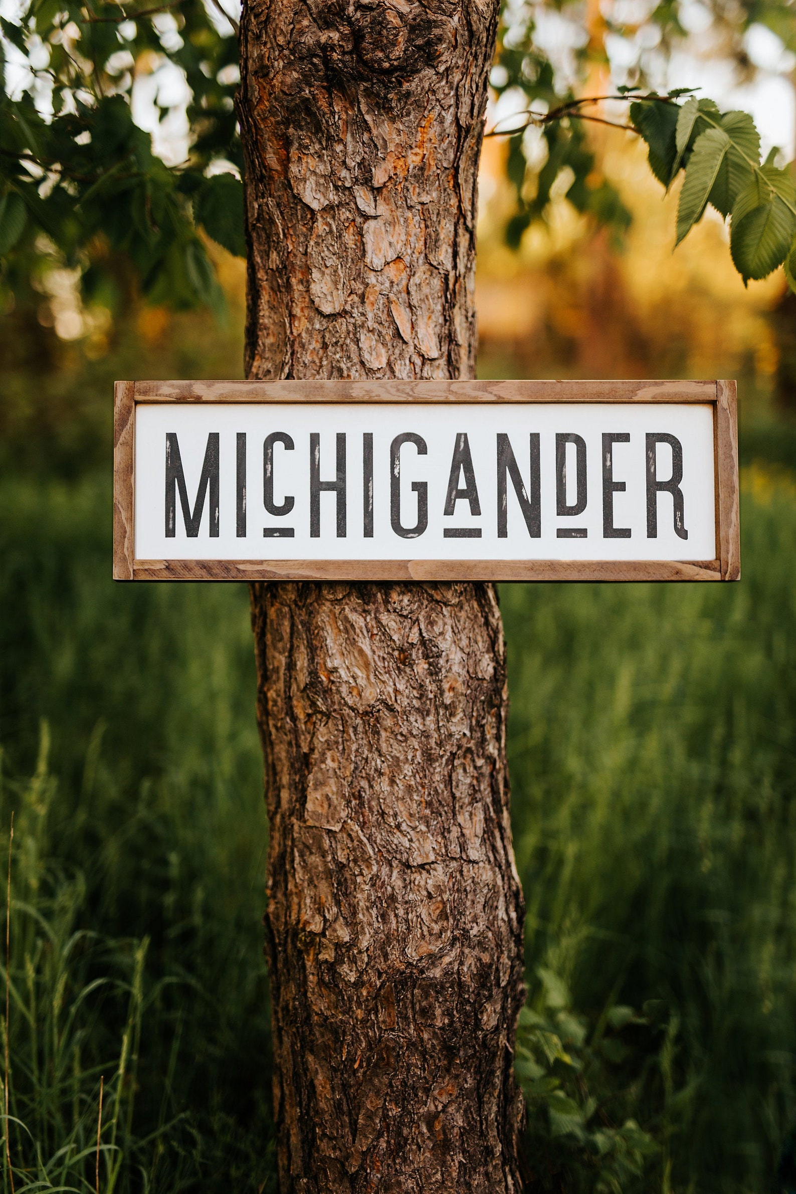 Michigander | Street Style Sign | Distressed Rustic Style | 23.5" X 7.5 ...