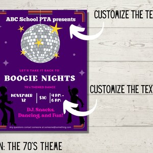 School Dance Flyer and Tickets Printable for the Whole School Year ASB ...