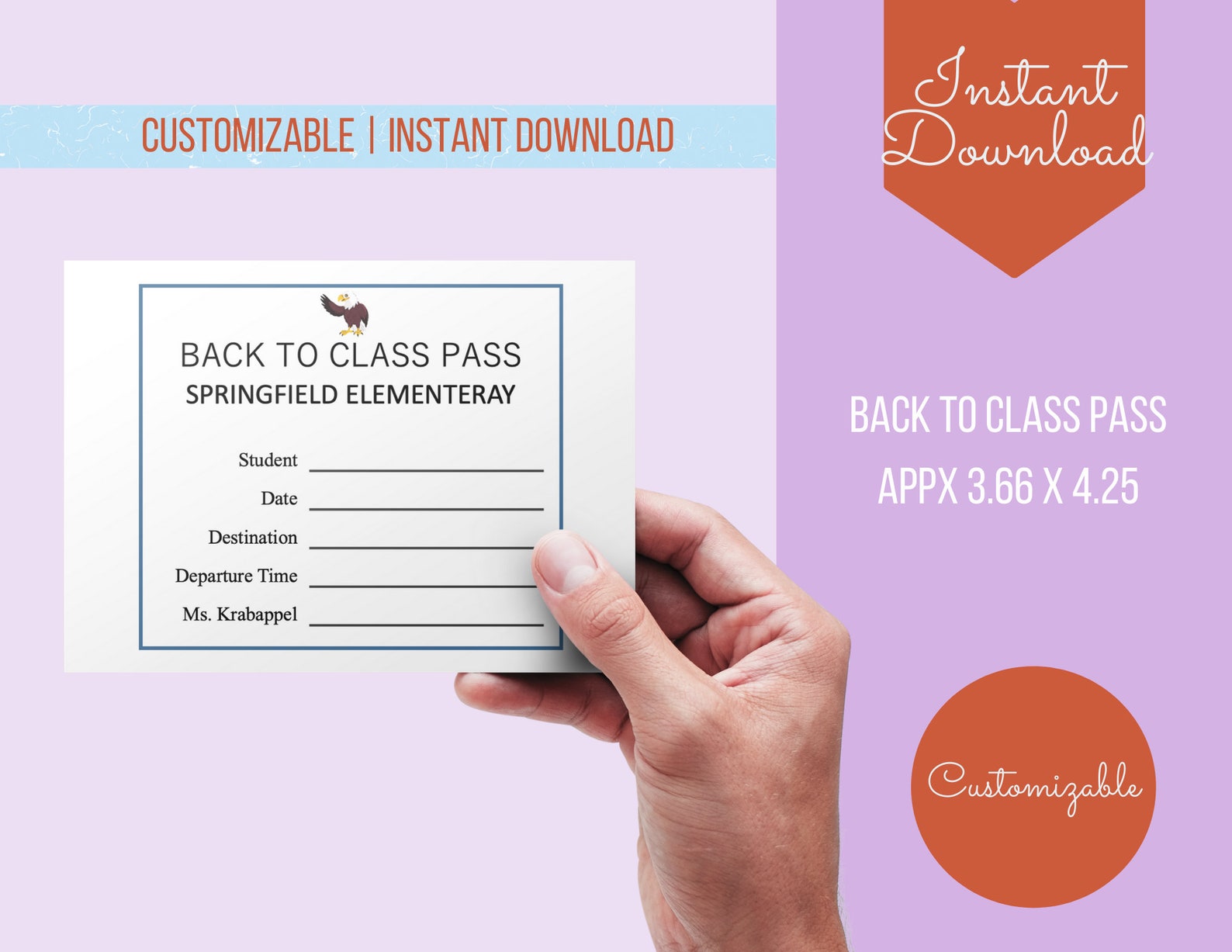 Customizable Back to Class Pass Counselor AP Principal - Etsy