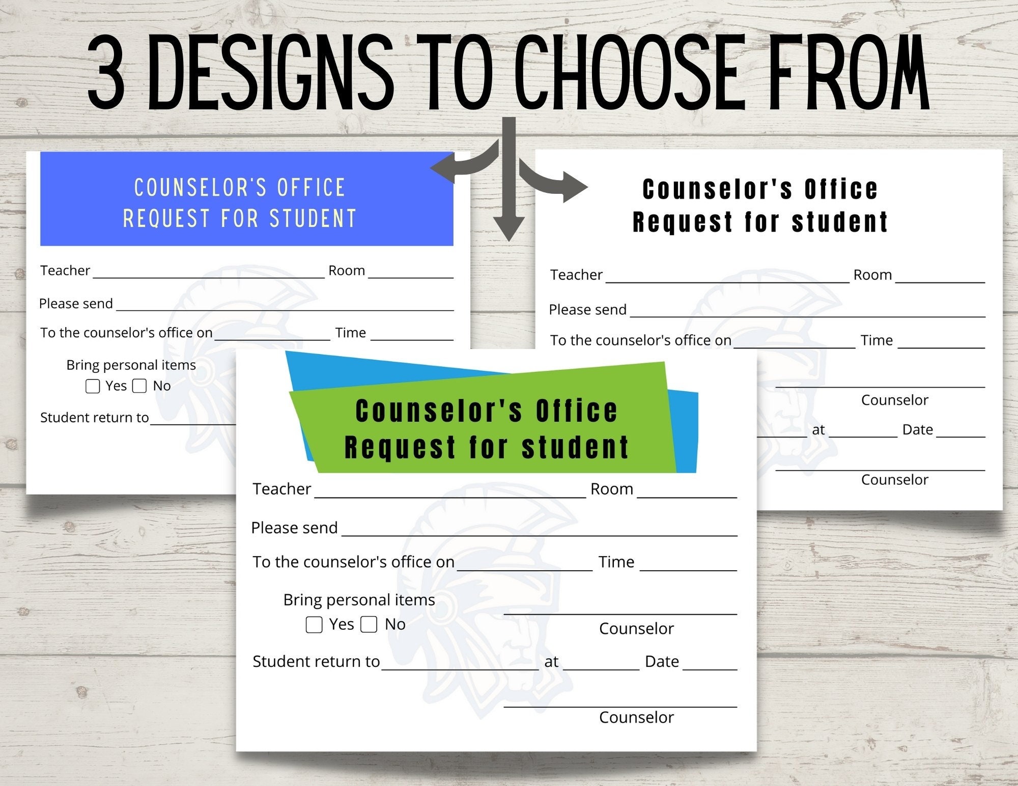 School Counselor Student Request Pass Form Personalized for Educators ...