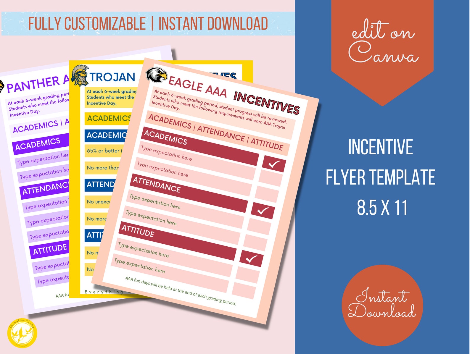 School Incentive Program Flyer Editable Template | Printable | ASB ...