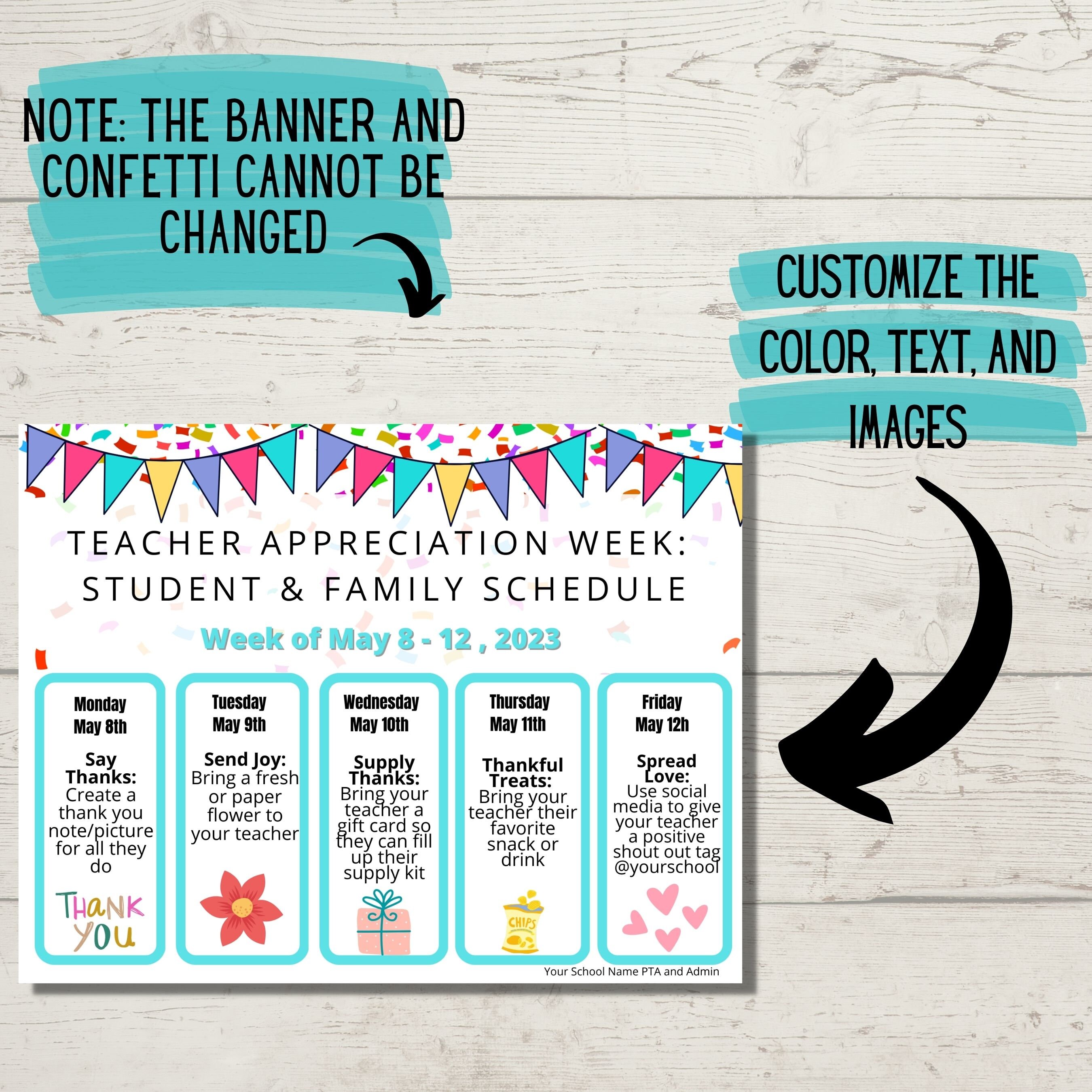 Editable Teacher Appreciation Family Newsletter, Printable Appreciation ...