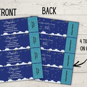 Winter Formal Flyer and Printable Tickets for School PTA | ASB | Event ...