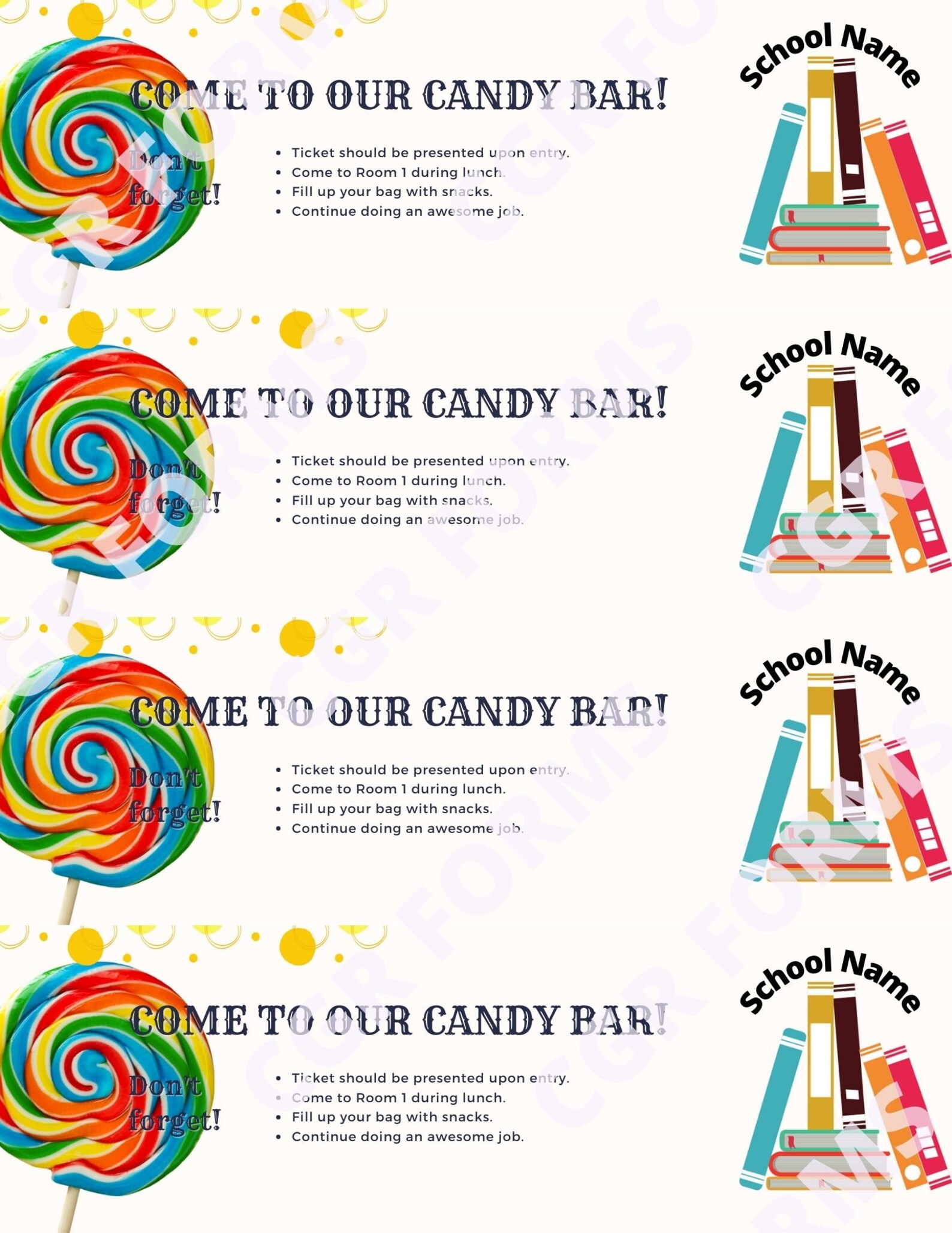Accelerated Reader AR Candy Bar Ticket Printable Incentive for School ...