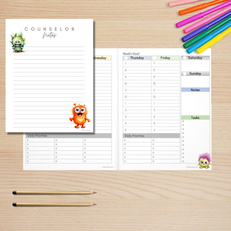 School Counselor Undated Planner 2023-2024, Counselors Printable ...