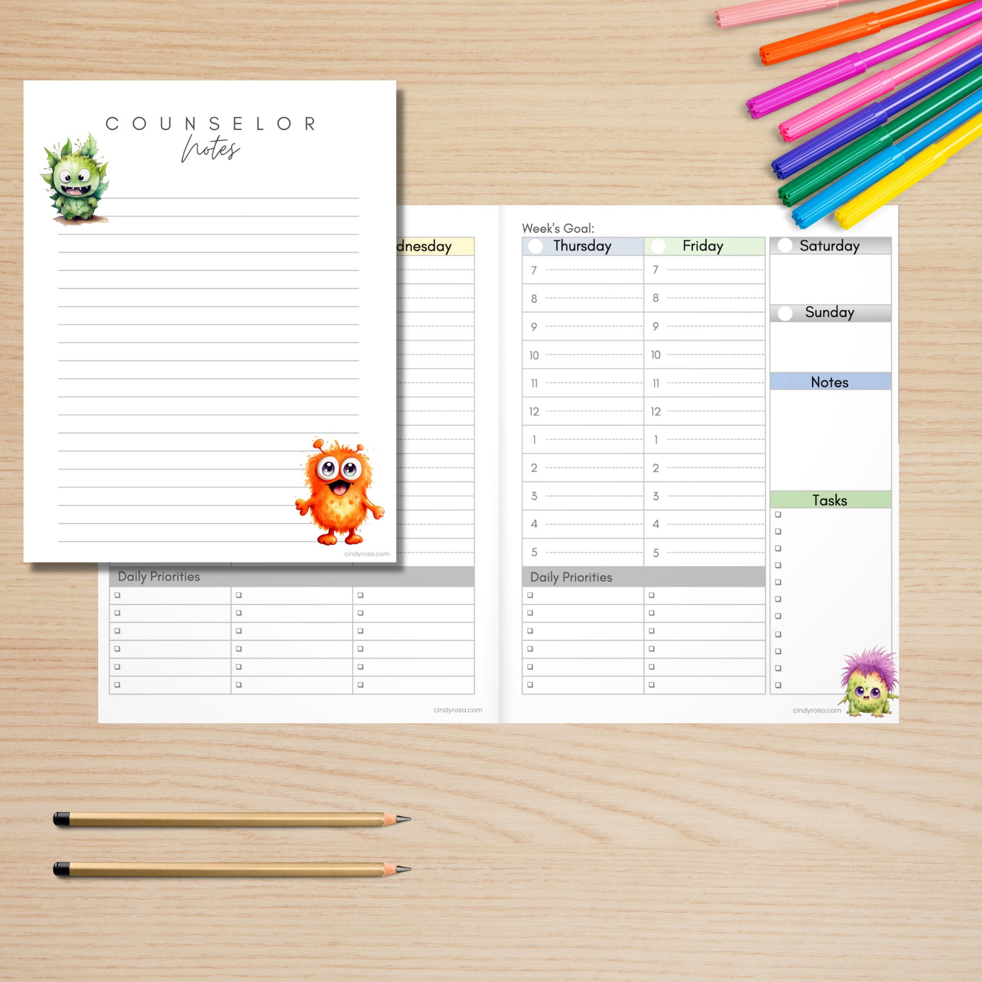 School Counselor Undated Planner 2023-2024, Counselors Printable ...