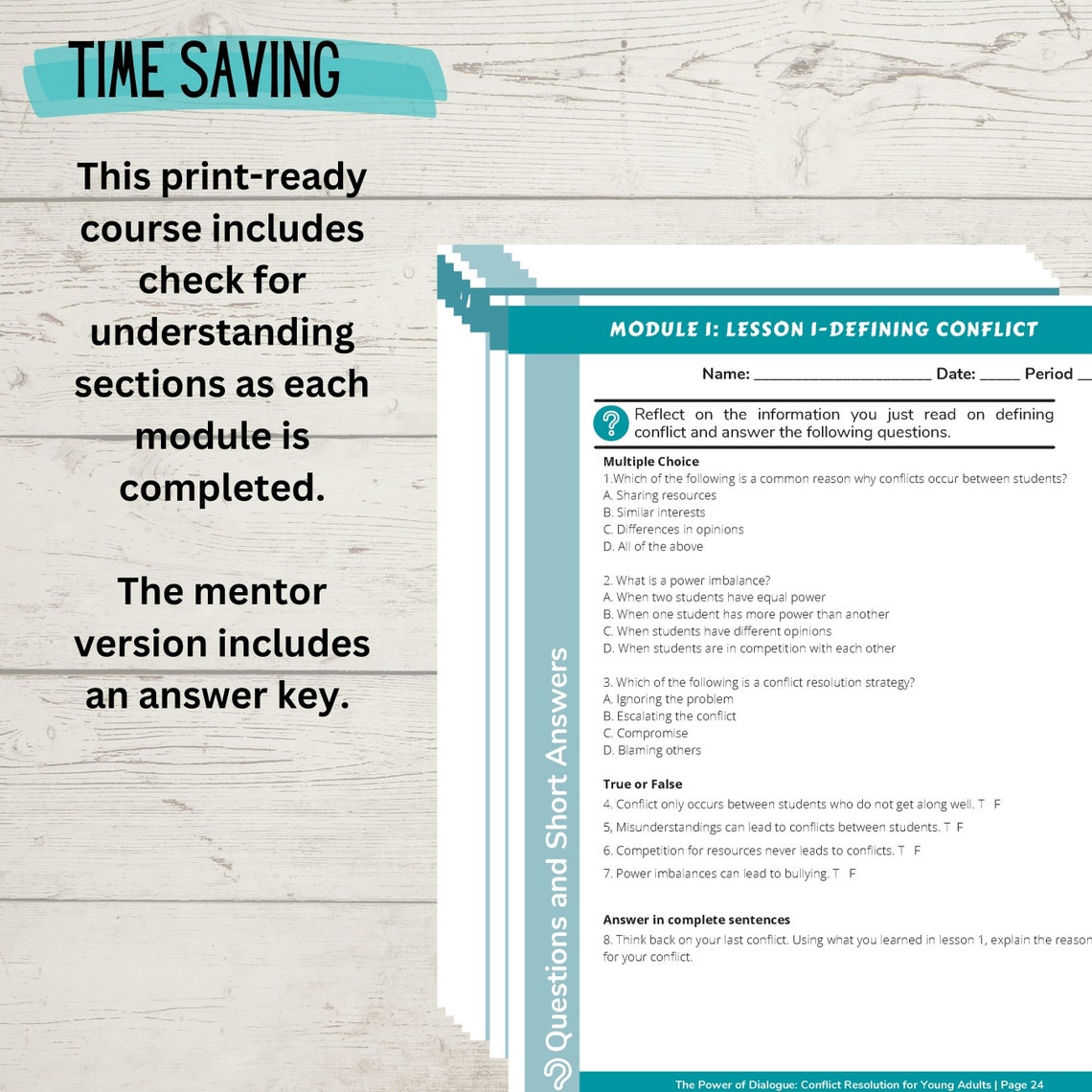 Conflict Resolution Lesson for Middle and High School - Etsy