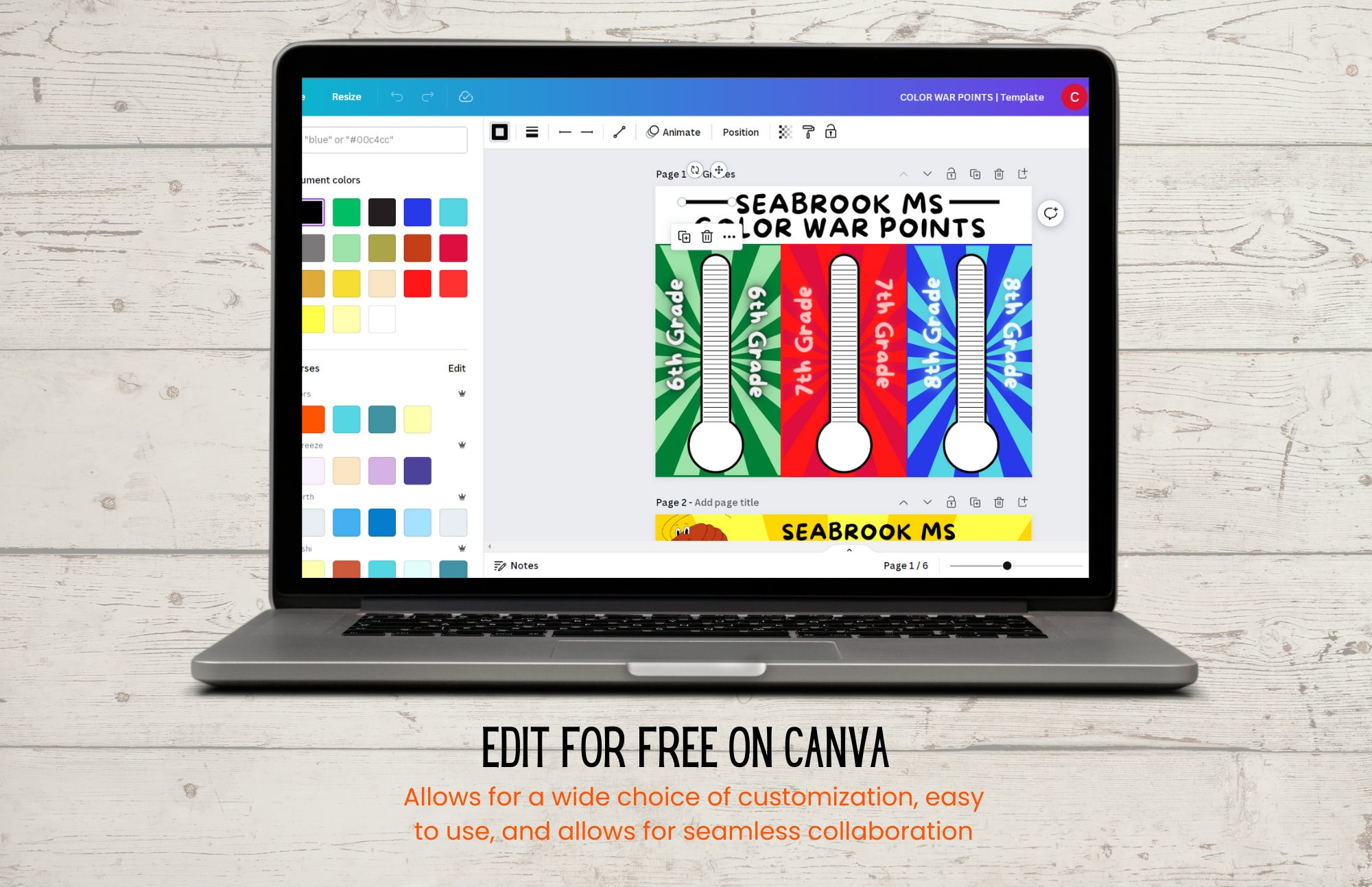 Class Competition School Spirit Score Keeper, Spirit Points, Color Wars ...