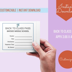 Customizable Back to Class Pass Counselor | AP | Principal | Nurse ...