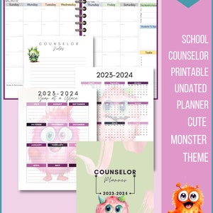 School Counselor Undated Planner 2023-2024, Counselors Printable ...