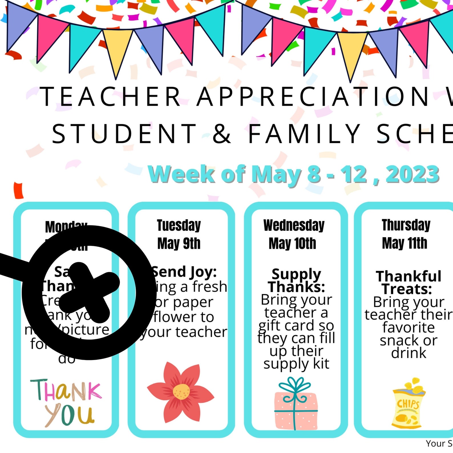Editable Teacher Appreciation Family Newsletter, Printable Appreciation ...