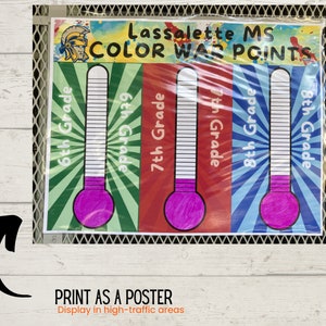 Class Competition School Spirit Score Keeper, Spirit Points, Color Wars ...