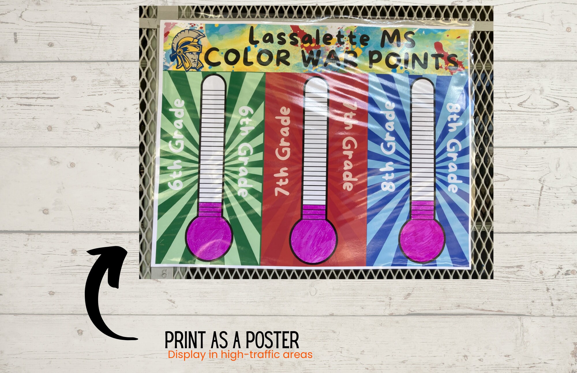 Class Competition School Spirit Score Keeper, Spirit Points, Color Wars ...