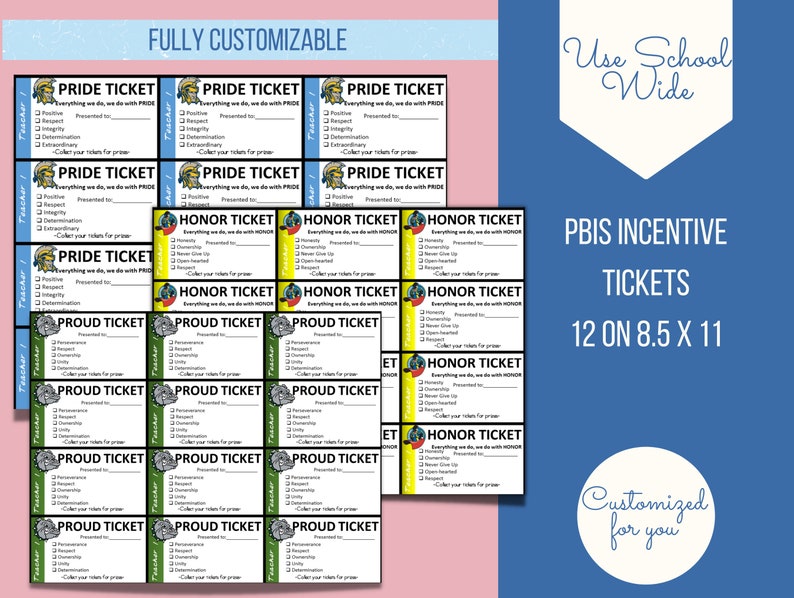 Custom Positive Behavior Tickets | School-wide PBIS | PBIS Tickets - Etsy