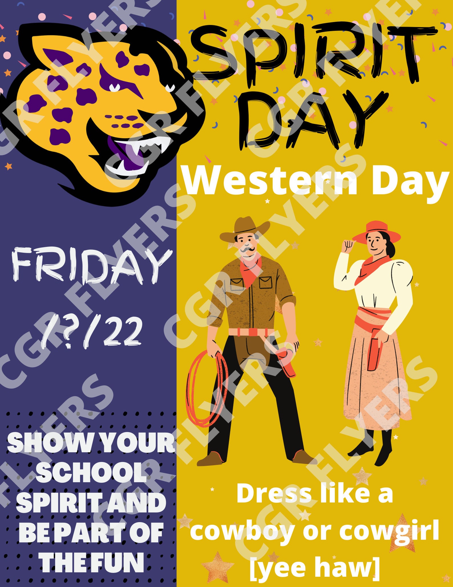 Spirit Day Activity Flyer Printable for the Whole School Year ASB | PTA ...