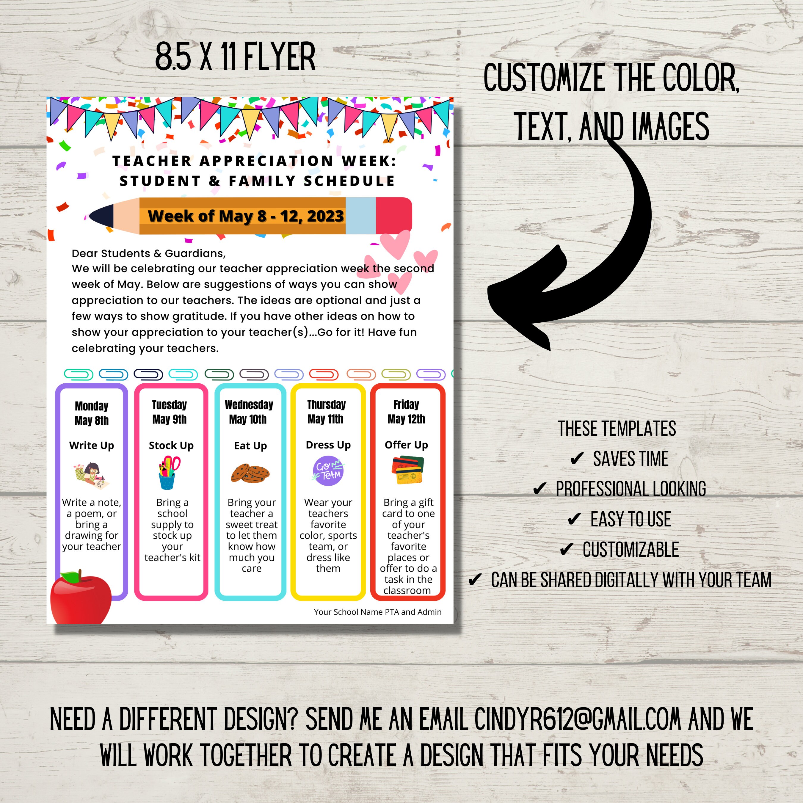 Editable Teacher Appreciation Family Newsletter, Printable Appreciation ...