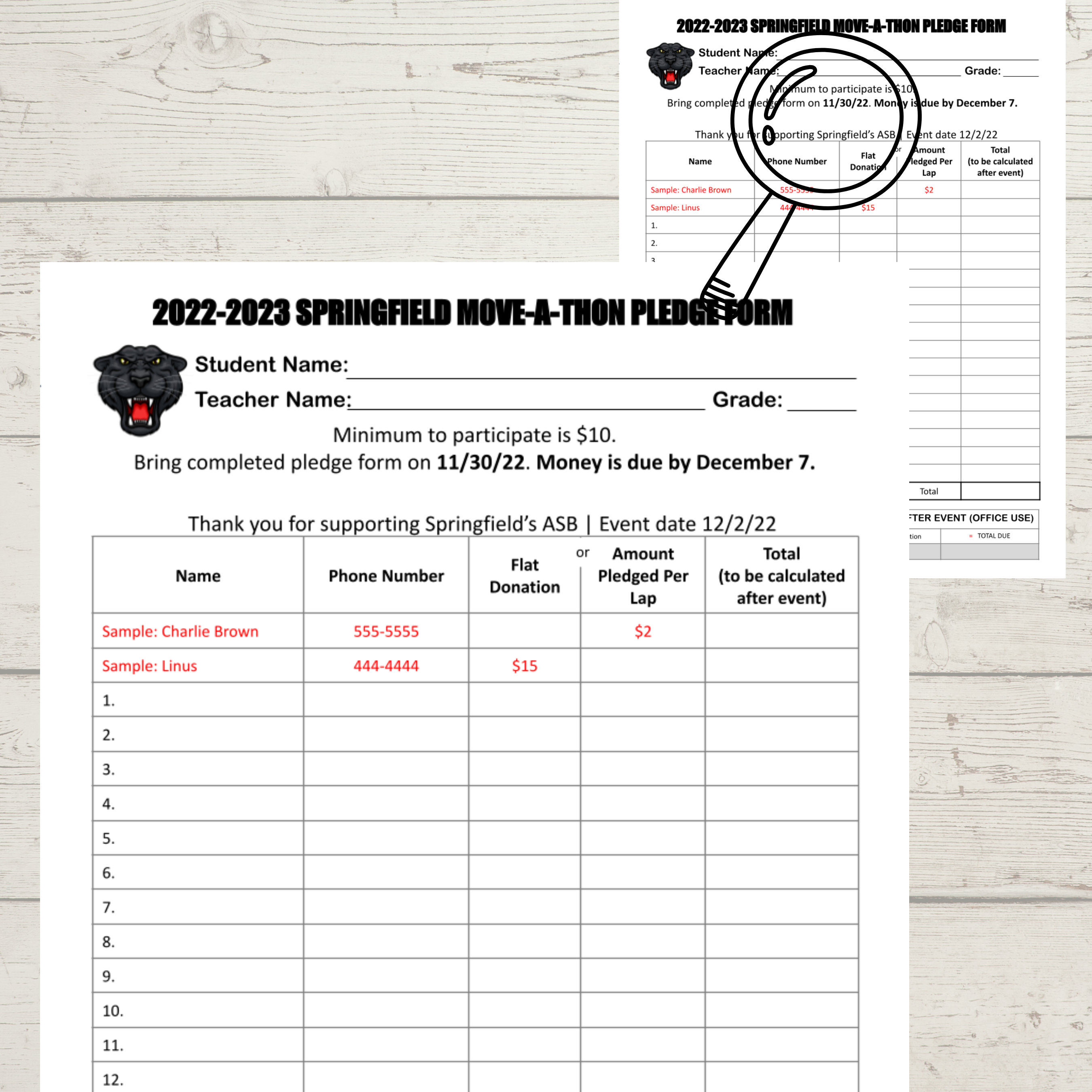 Editable School Fundraiser Form, Printable Fillable School Fundraising ...