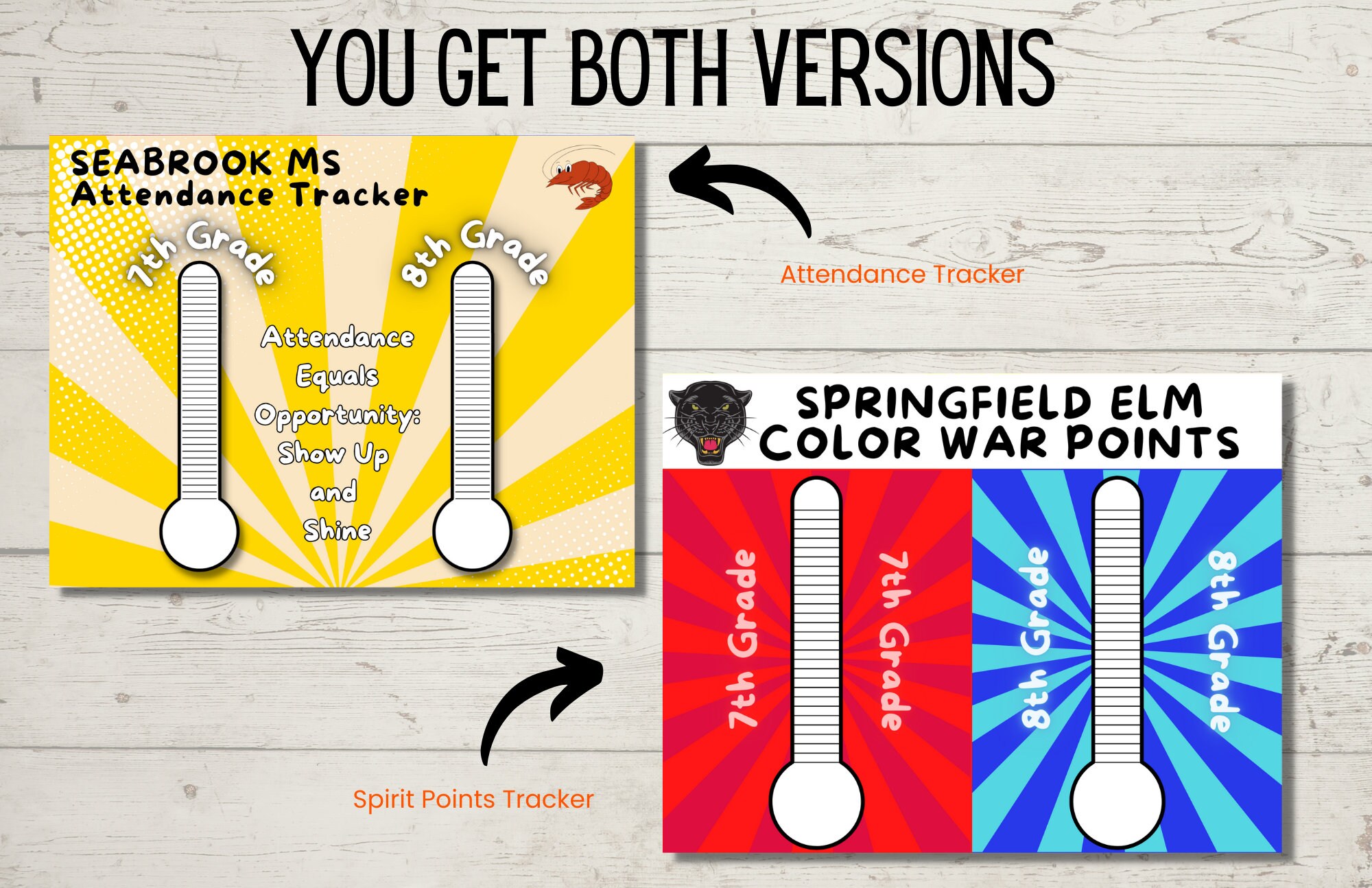 Spirit Points, Color Wars Poster, Class Competition School Spirit Score ...