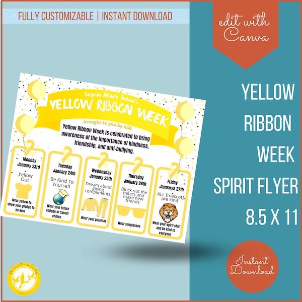 Kindness Spirit Week Flyer - Etsy