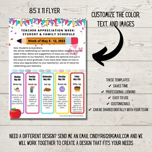 Teacher Appreciation Week Newsletter Template, Staff Appreciation Week ...