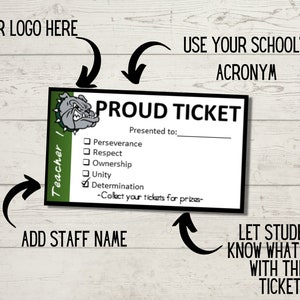 Custom Positive Behavior Tickets | School-wide PBIS | PBIS Tickets - Etsy