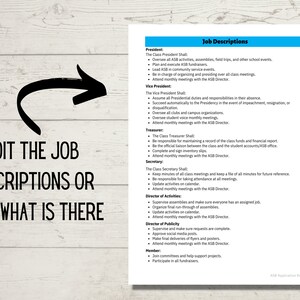 ASB Leadership Application Form, Editable Template | Printable ...