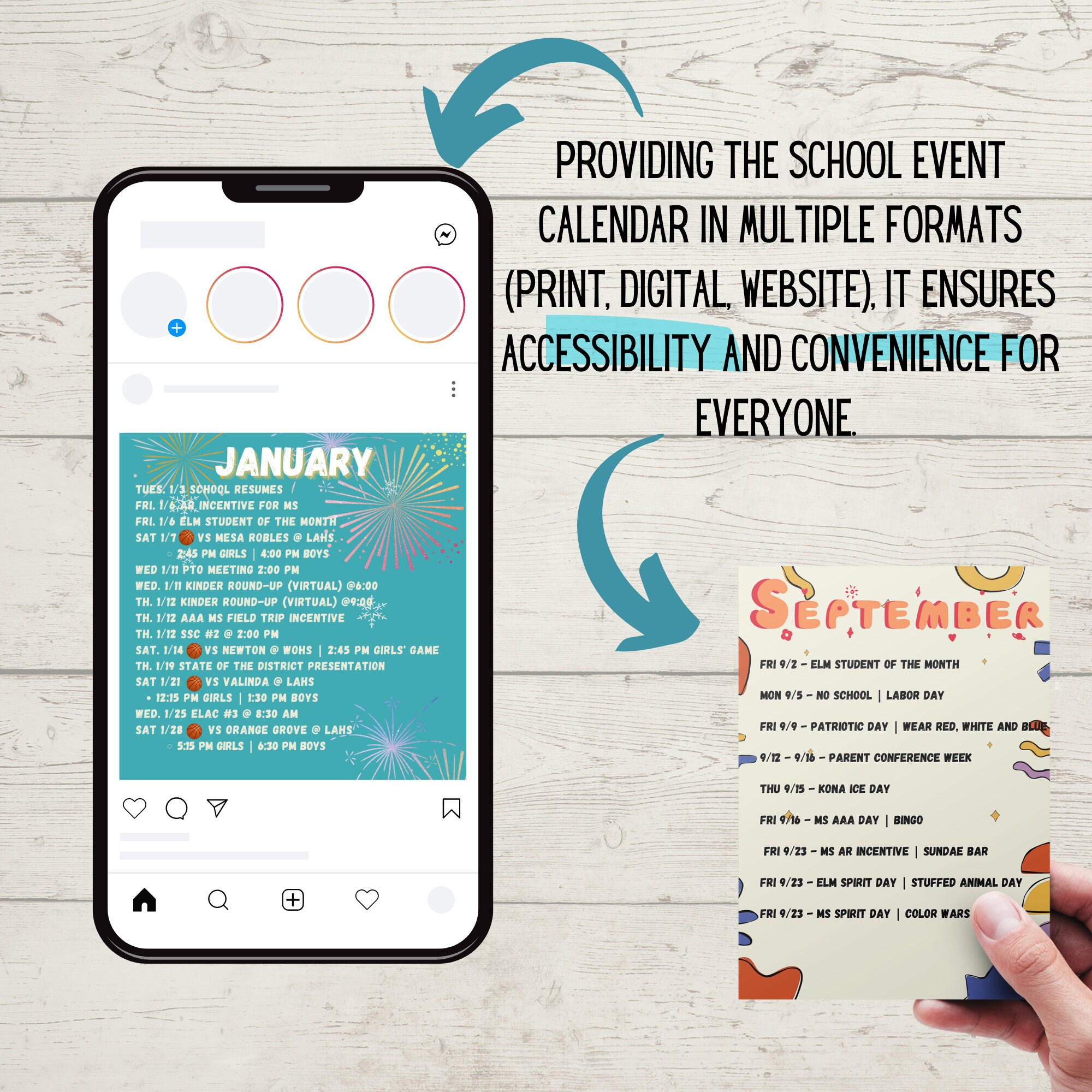 Editable Monthly Event Calendar Flyer Template, School Month Calendar ...