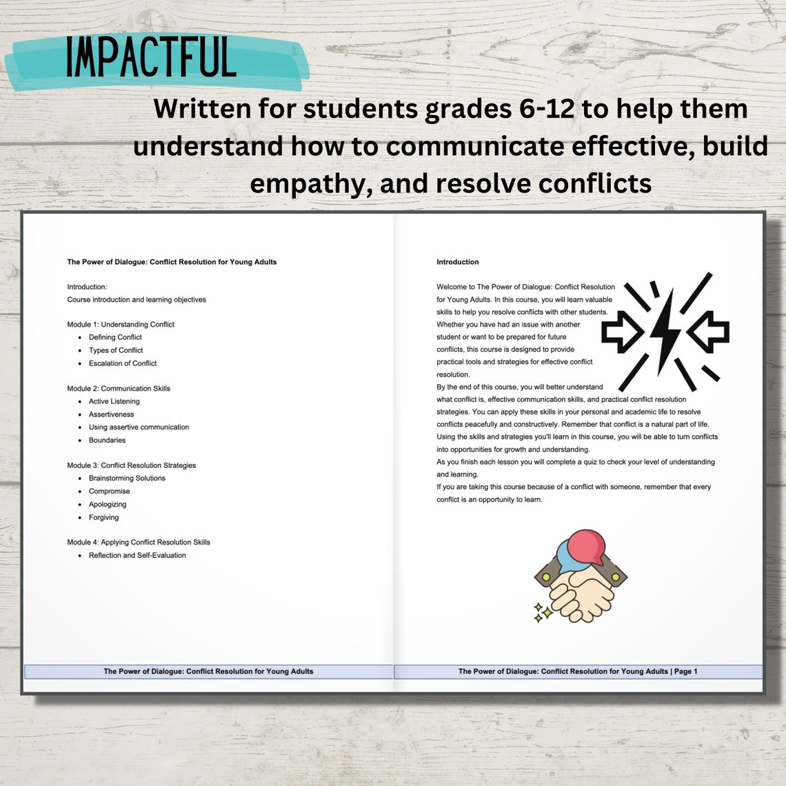 Conflict Resolution Lesson for Middle and High School - Etsy