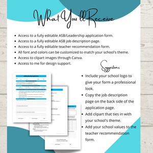 ASB Leadership Application Form, Editable Template | Printable ...