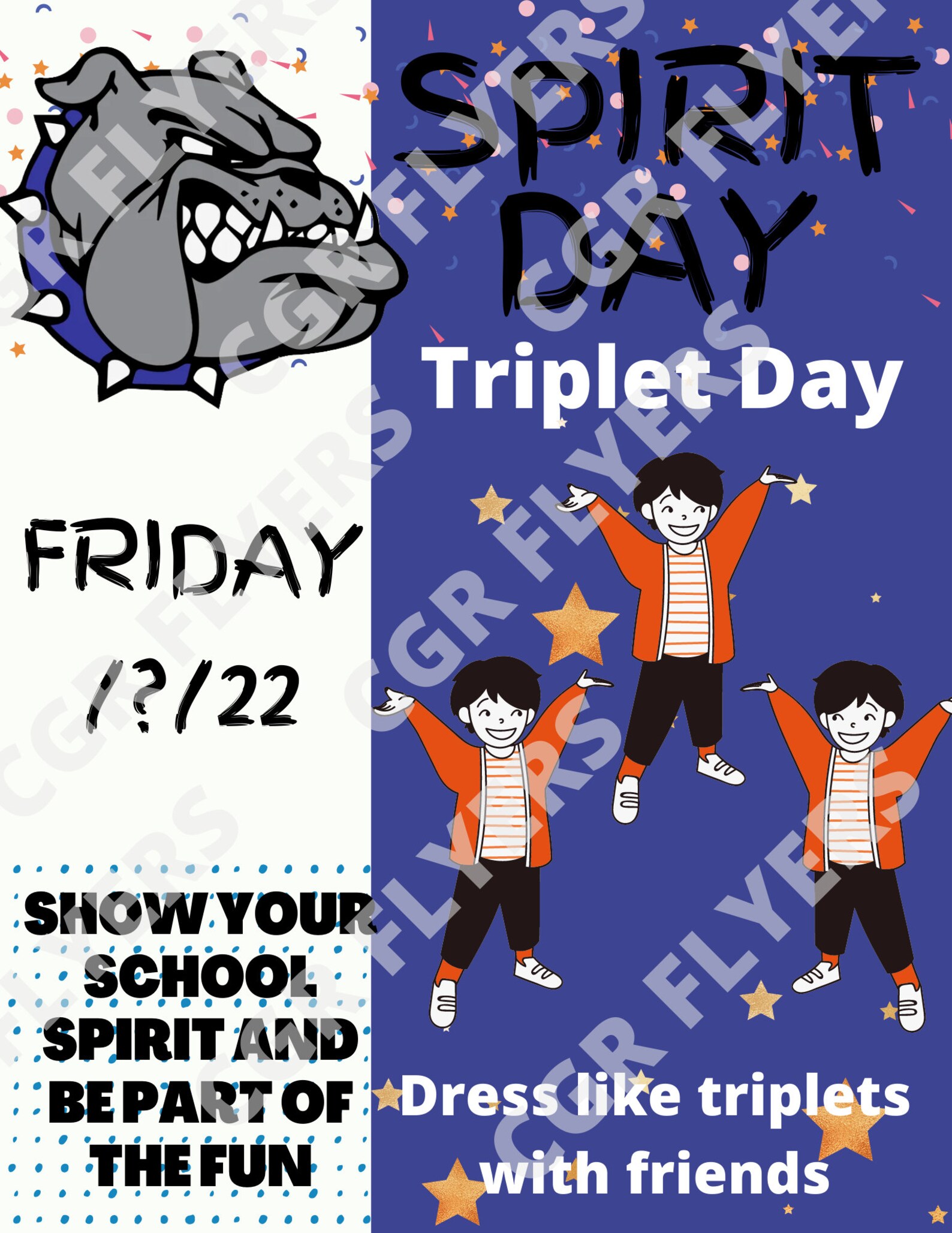 Spirit Day Activity Flyer Printable for the Whole School Year ASB | PTA ...