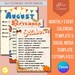 Editable Themed Template for School Events, Monthly Event Calendar ...